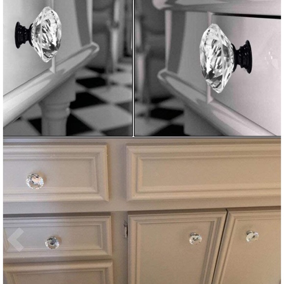 Accessories | 12 Pcs Crystal Clear Glass Cabinet Dresser Knobs | Poshmark